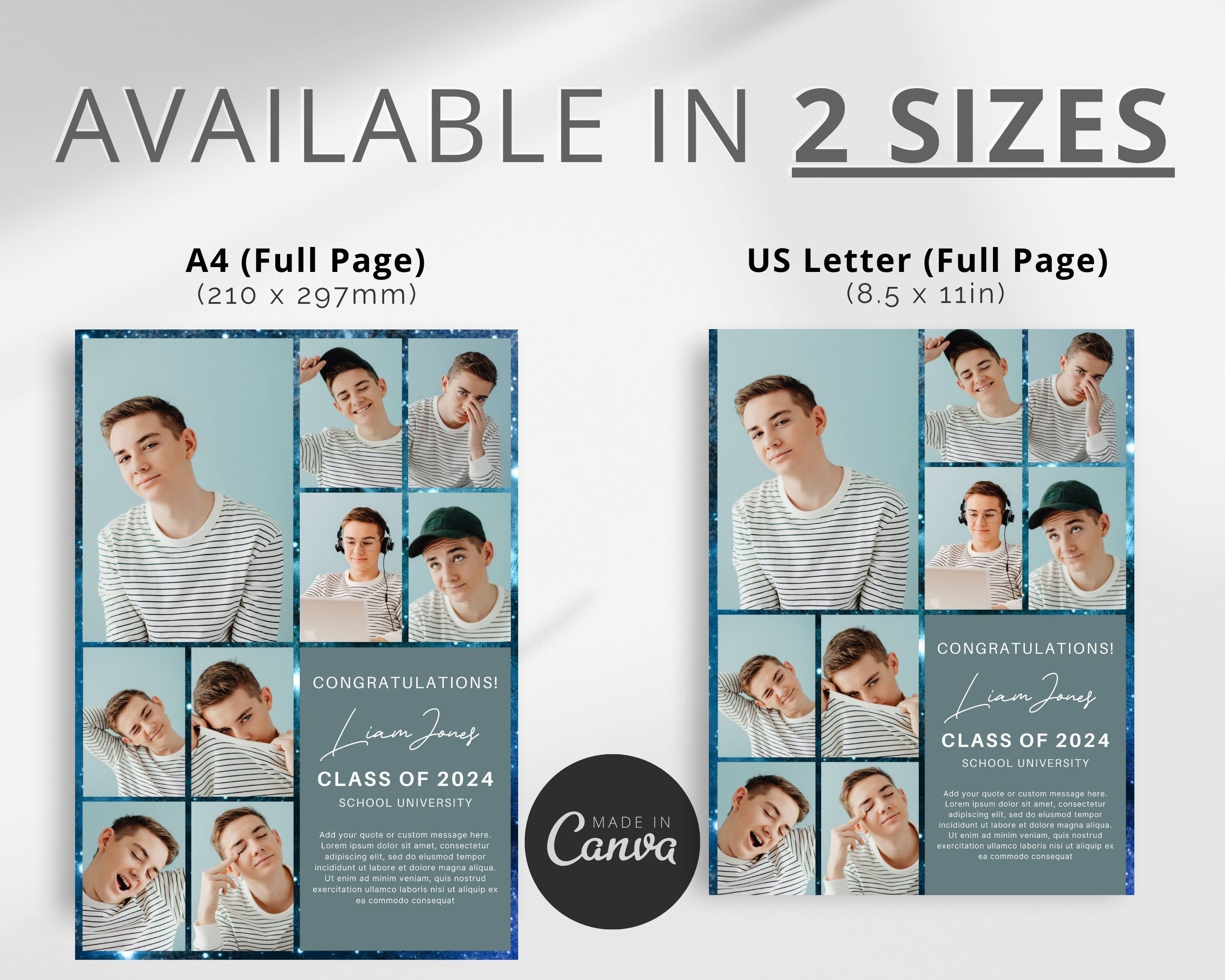Full Page Yearbook Ad Template Custom Graduation School Book Dedication ...