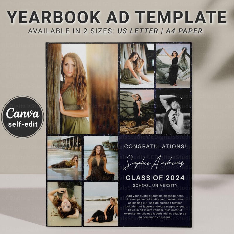 Senior Ad Template - Etsy
