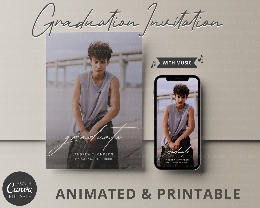 Online Grad Party Invites, Printable and Video Animated Graduation ...