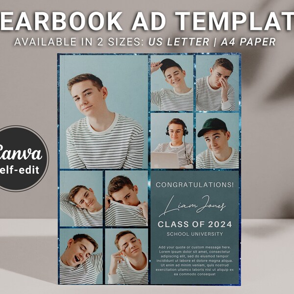 Senior Yearbook Ads for Boys - Etsy