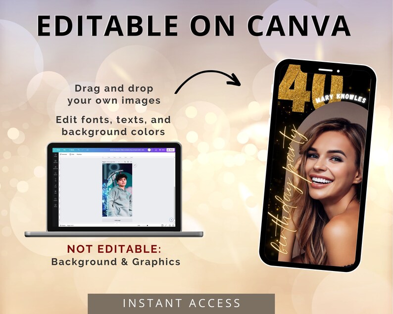 18th Birthday Digital Invitation Boy, Bday Animated Video Invite ...