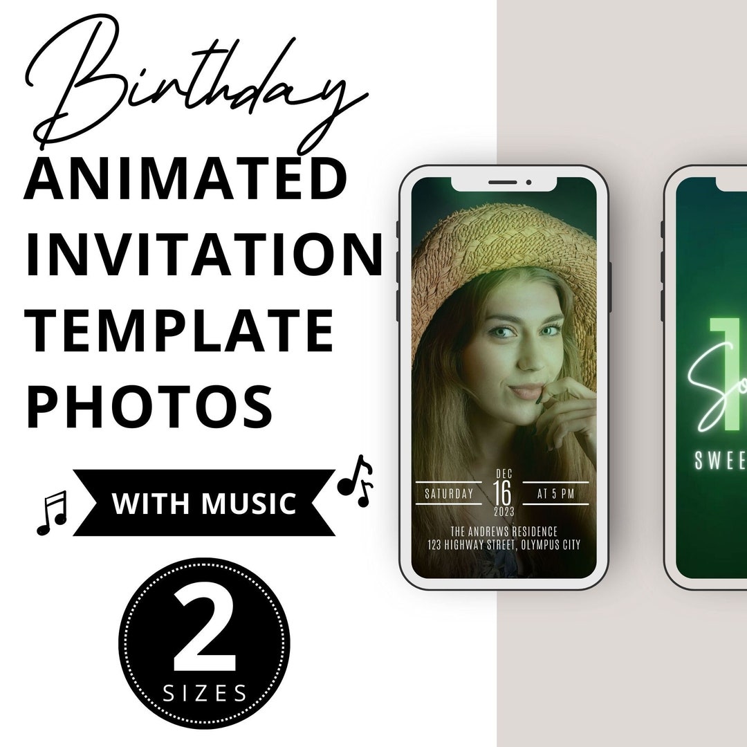 Clear Quince Invitations Animated Enchanting Animation Video 15th ...