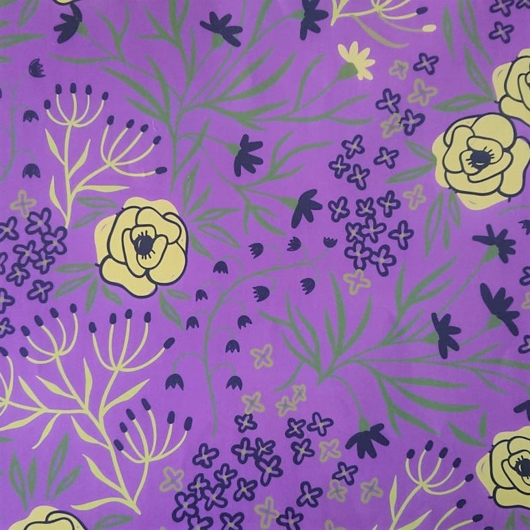 Luxury Gift Wrap Purple Floral Wrapping Paper Christmas | Etsy