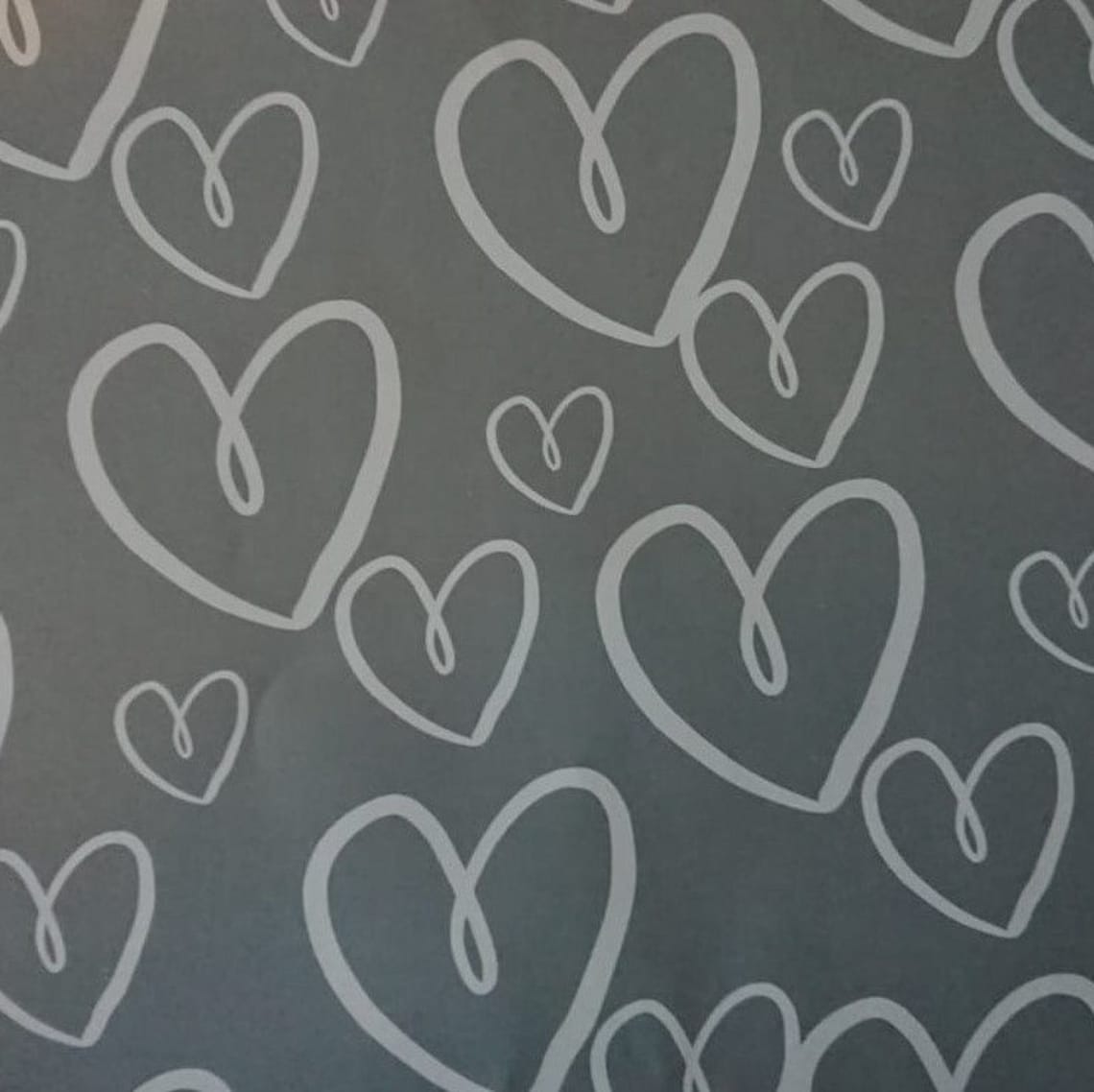 Luxury Gift Wrap Grey Hearts Wrapping Paper Christmas - Etsy UK