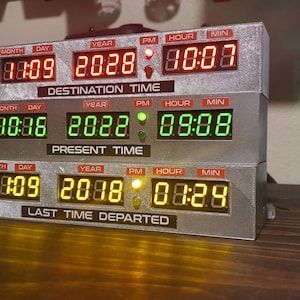 Back to the Future Desk Night Stand Clock - WIFI | Connects With Phone ...