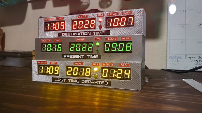 Back to the Future Desk Night Stand Clock - WIFI | Connects With Phone ...