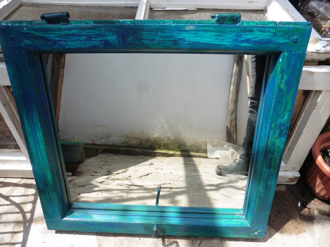 Upcycled Window Frame Mirror Garden Art Shabby Chic Mirror - Etsy