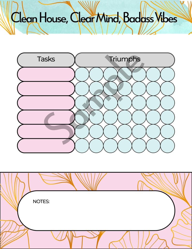 Printable Cleaning Tracker, Habit Tracker PDF, Daily Chore List, Home ...