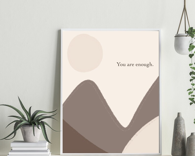 You Are Enough Print / Instant Download / Quote Printable | Etsy