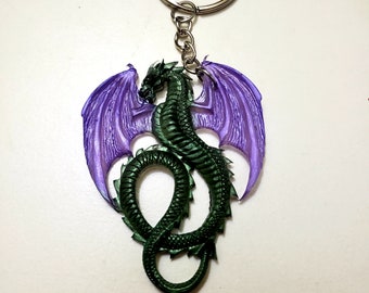 Dragon Keychain - Etsy