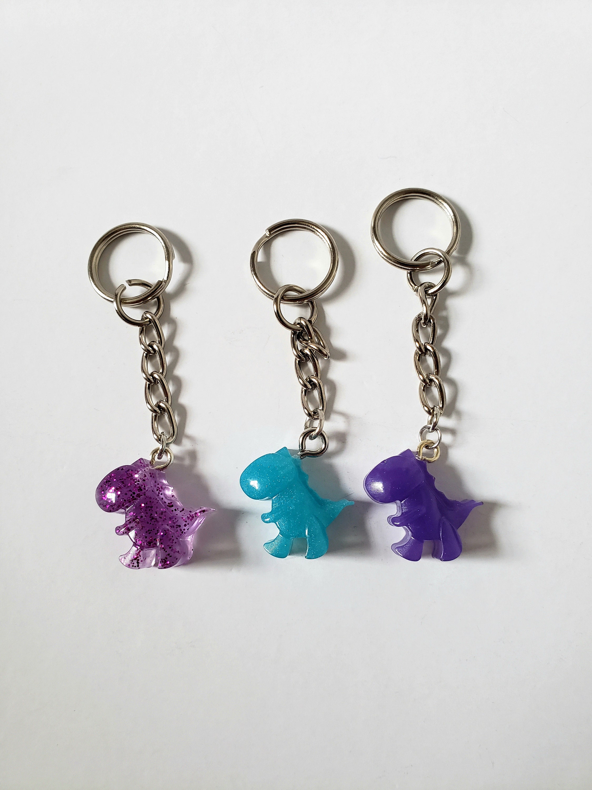Mini Dinosaur Keychain - Etsy