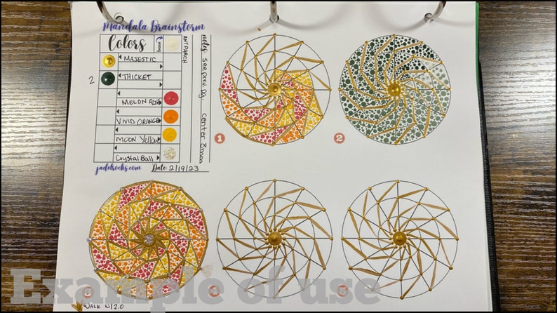 3.0 Mandala Brainstorm Stencil and Sketchbook Page Templates - Etsy