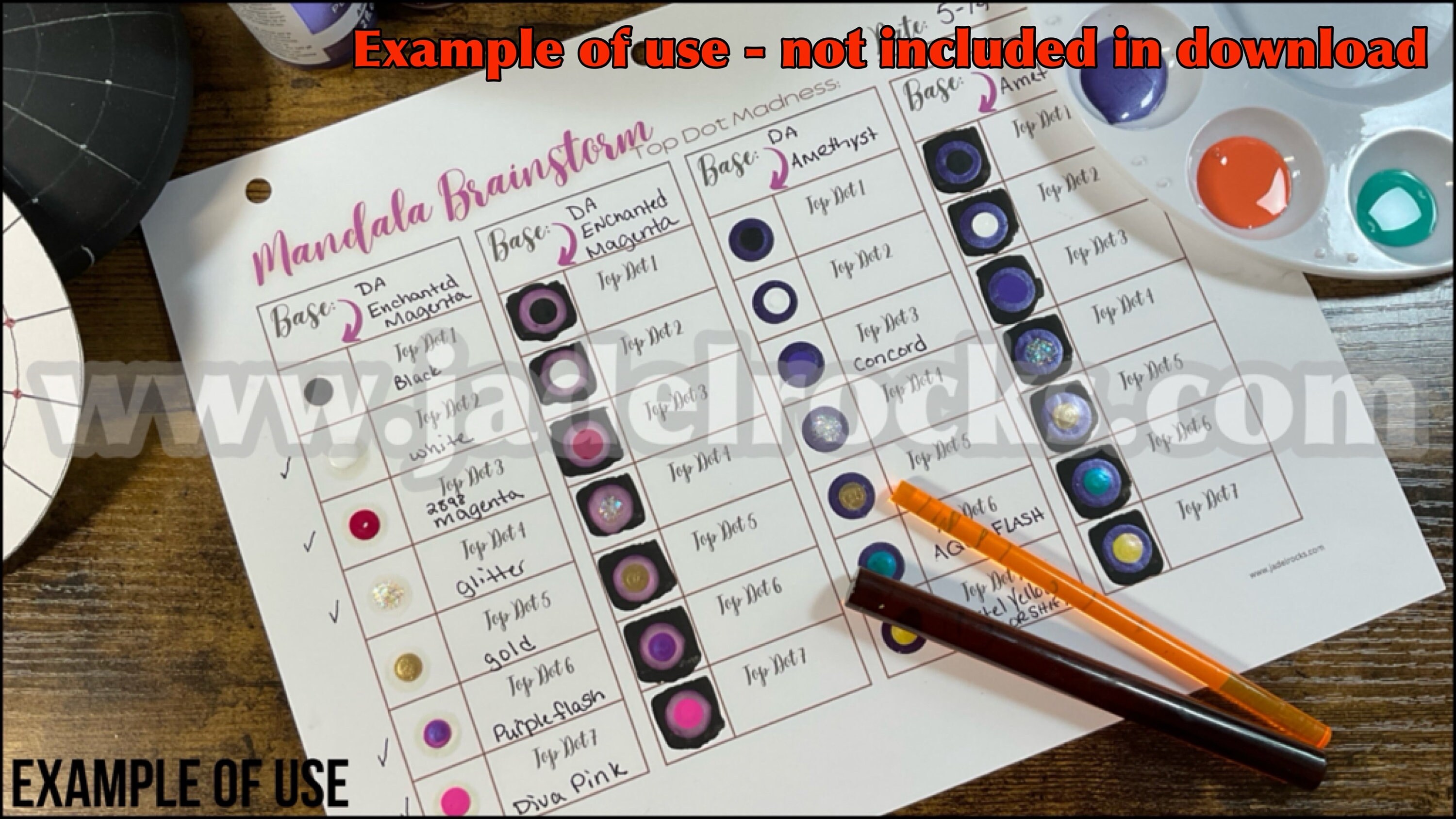 Top Dot Madness - Color Exploration Template - Etsy
