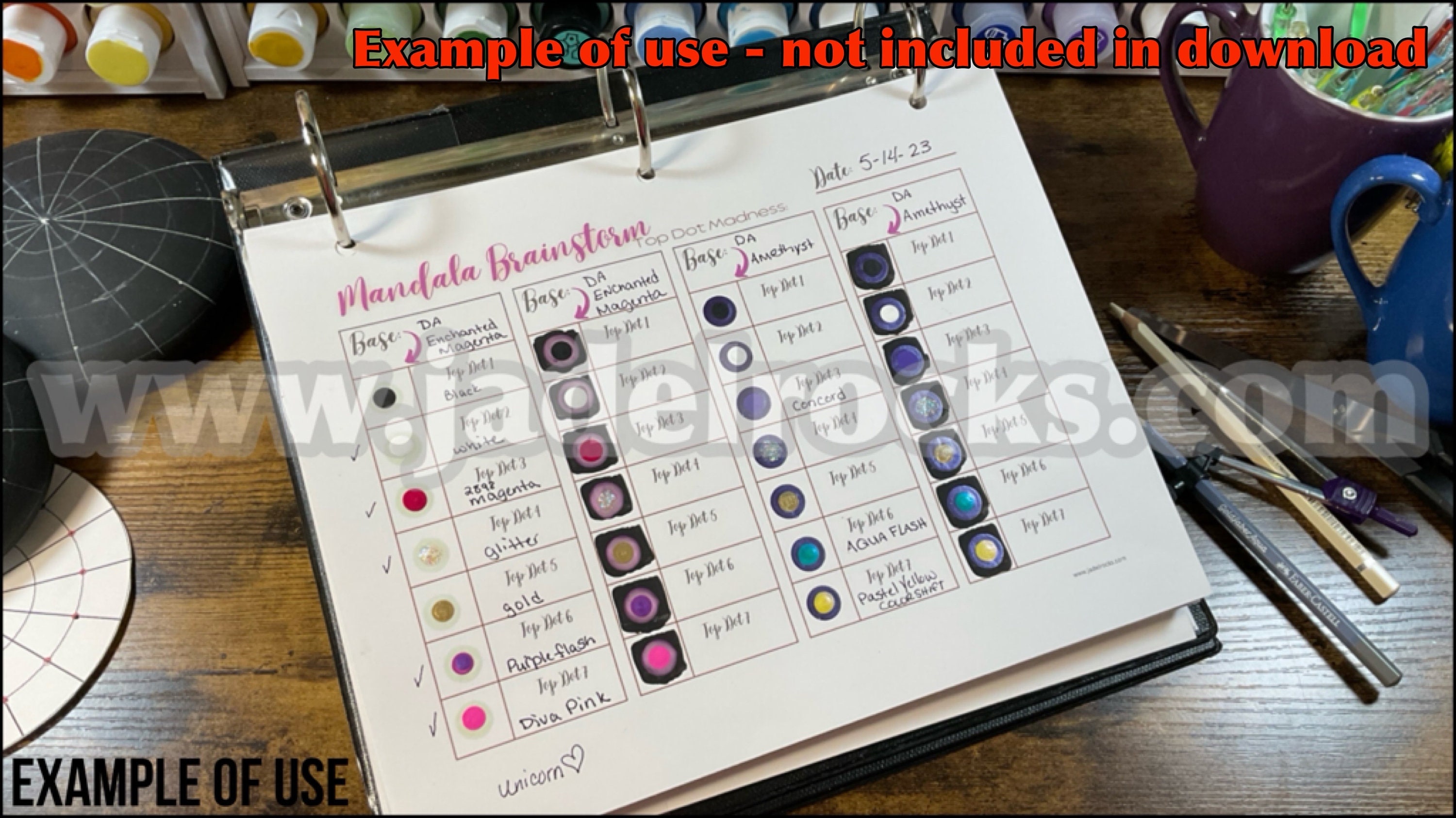 Top Dot Madness - Color Exploration Template - Etsy