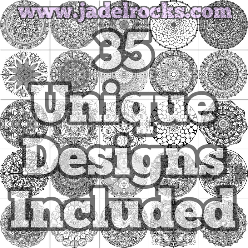 Mandala Coloring Pages by Jadel Rocks - Etsy