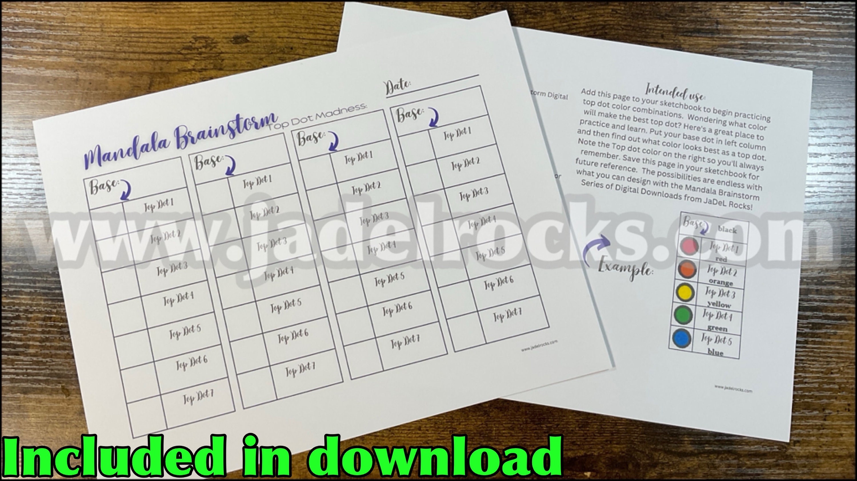 Top Dot Madness - Color Exploration Template - Etsy