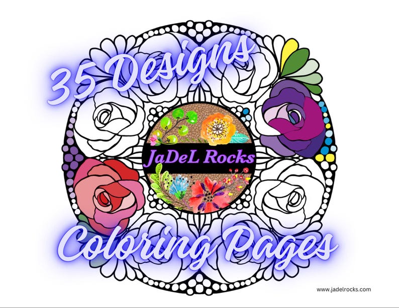 Mandala Coloring Pages by Jadel Rocks - Etsy