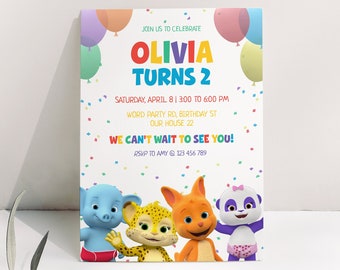 Word Party Birthday Party Invitation - Etsy