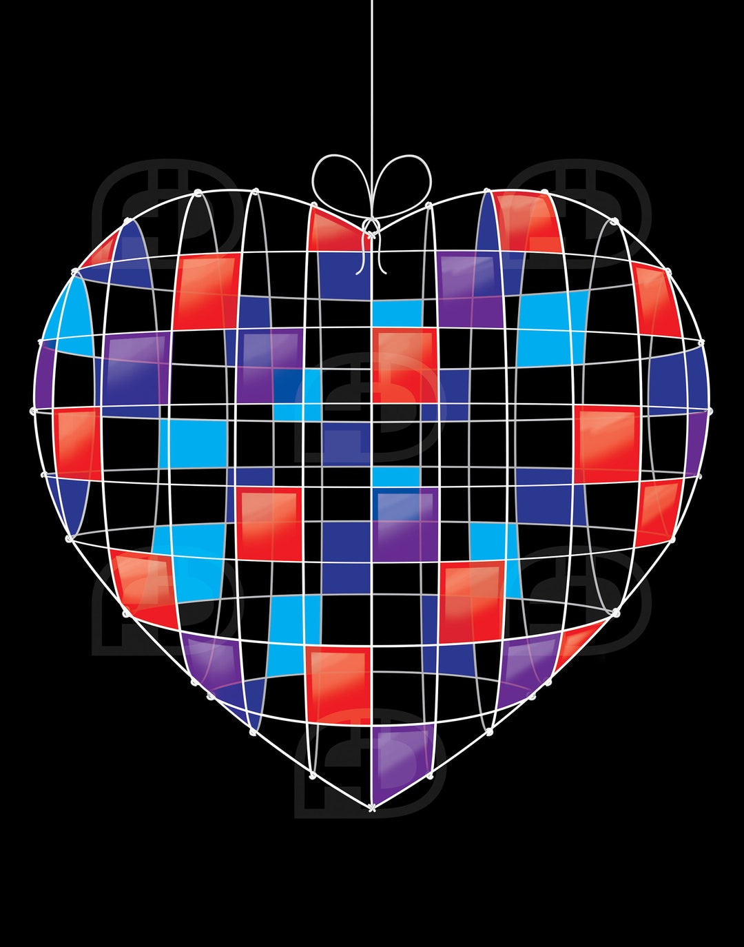 Heart_panels, Heart, Transparent, Colorful, Heart Series, Black ...