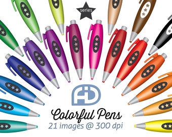 Stationery _ Sharp Color Markers, Markers, Clipart, Instant Download ...