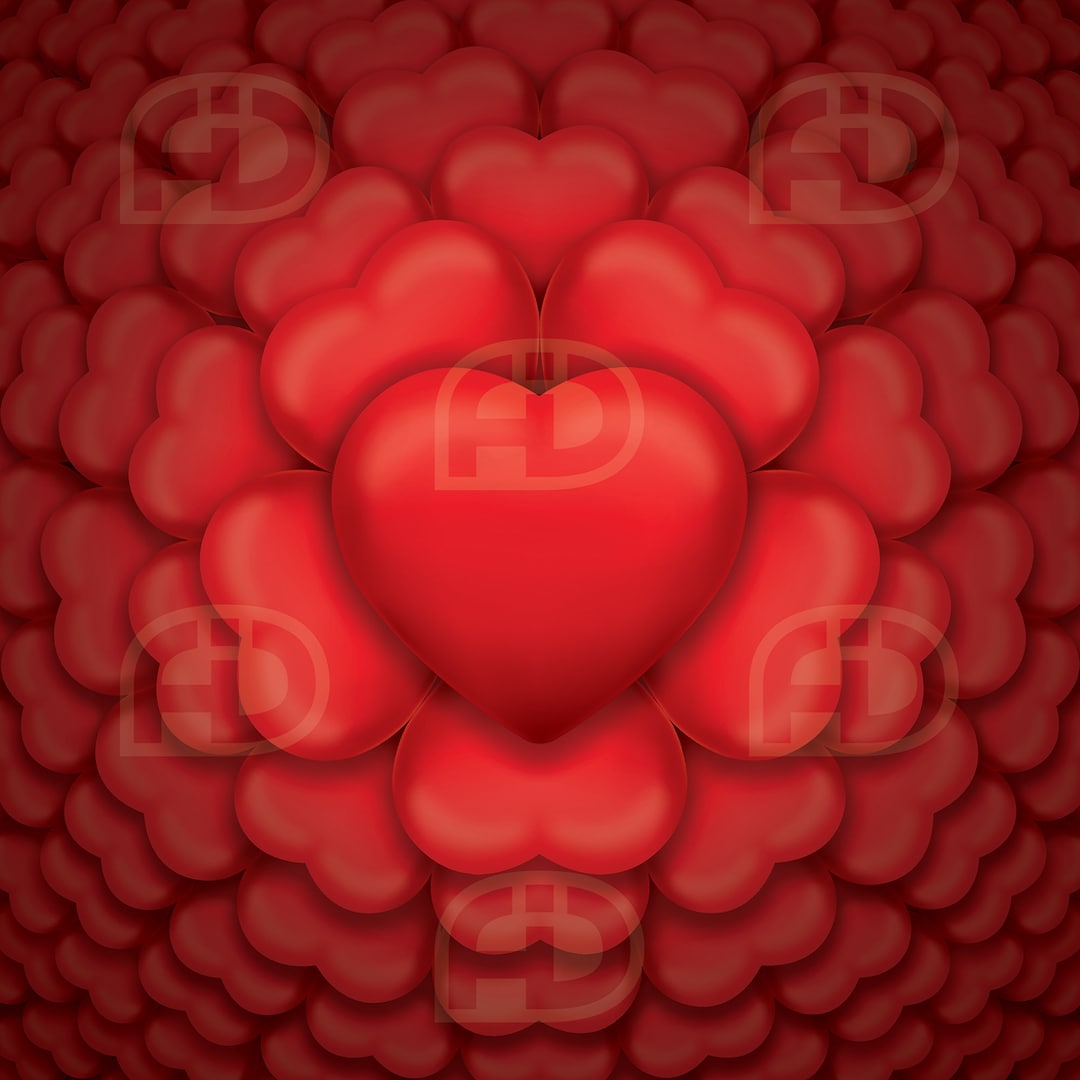 Hearts_bonanza, Red Hearts, Hearts Bursting, Repeating, Overlapping ...