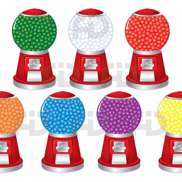 Bubblegum Machine Clip Art - Etsy