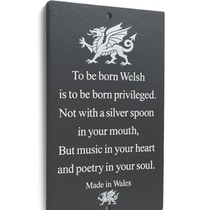 To Be Born Welsh Sign Engraved Welsh Slate Wall Plaque Sign Wales ...