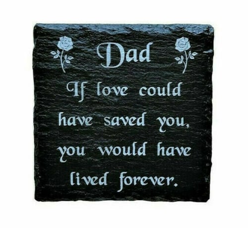 Dad Memorial Plaque Engraved Slate Memorial Grave Marker - Etsy UK
