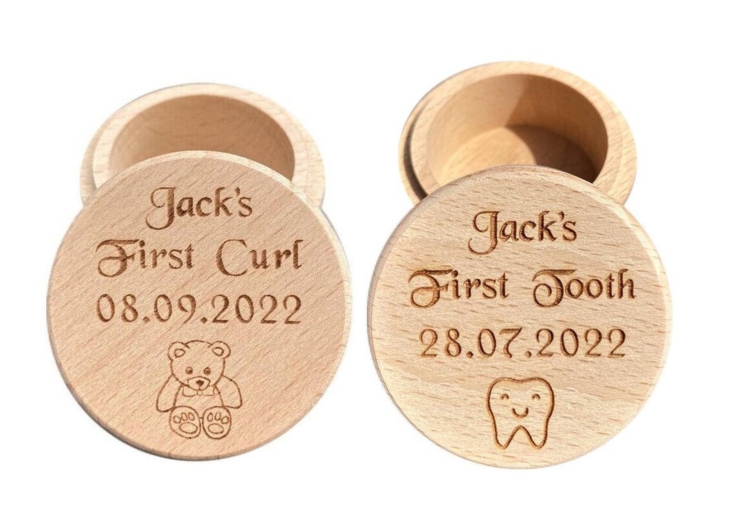 Personalised Engraved My First Curl Lock & My First Tooth Teeth ...