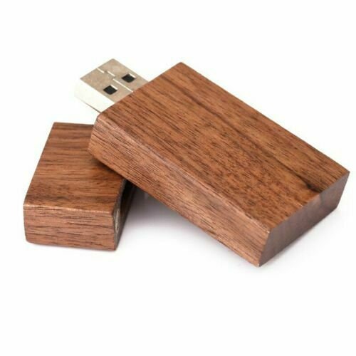Personalised USB Memory Stick Engraved Walnut Wood Flash Drive Wedding ...