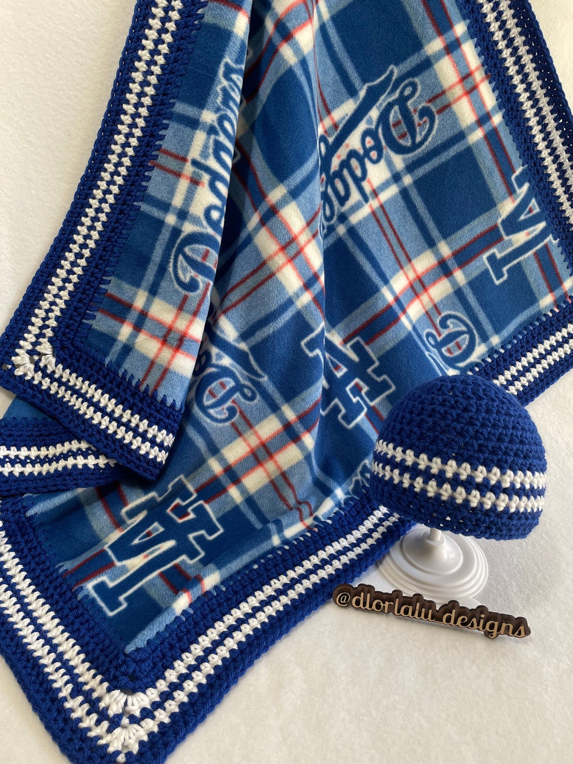 LA Dodger Baby Blanket, Los Angeles Dodgers Blanket and Beanie Gift Set ...