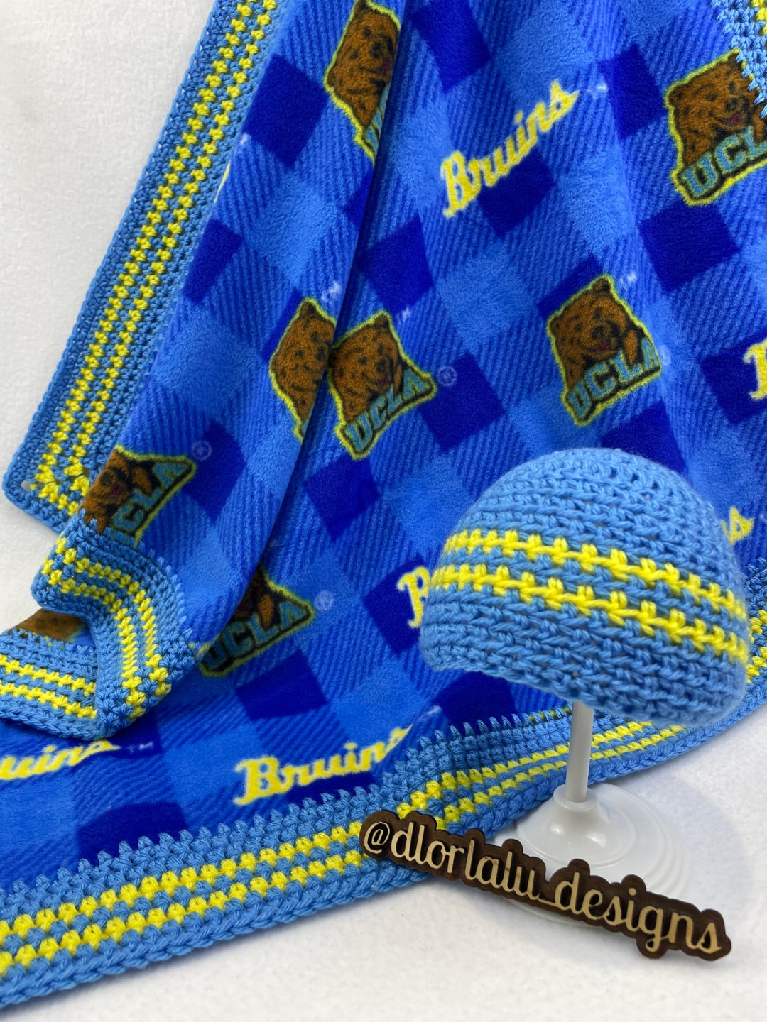 UCLA Baby Gift Set Handmade UCLA Blanket University - Etsy