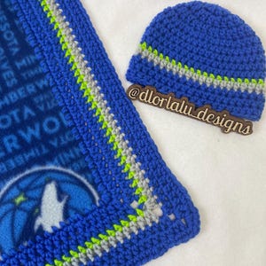 Minnesota Timberwolves Crochet Blanket, Minnesota Baby Gift Set ...