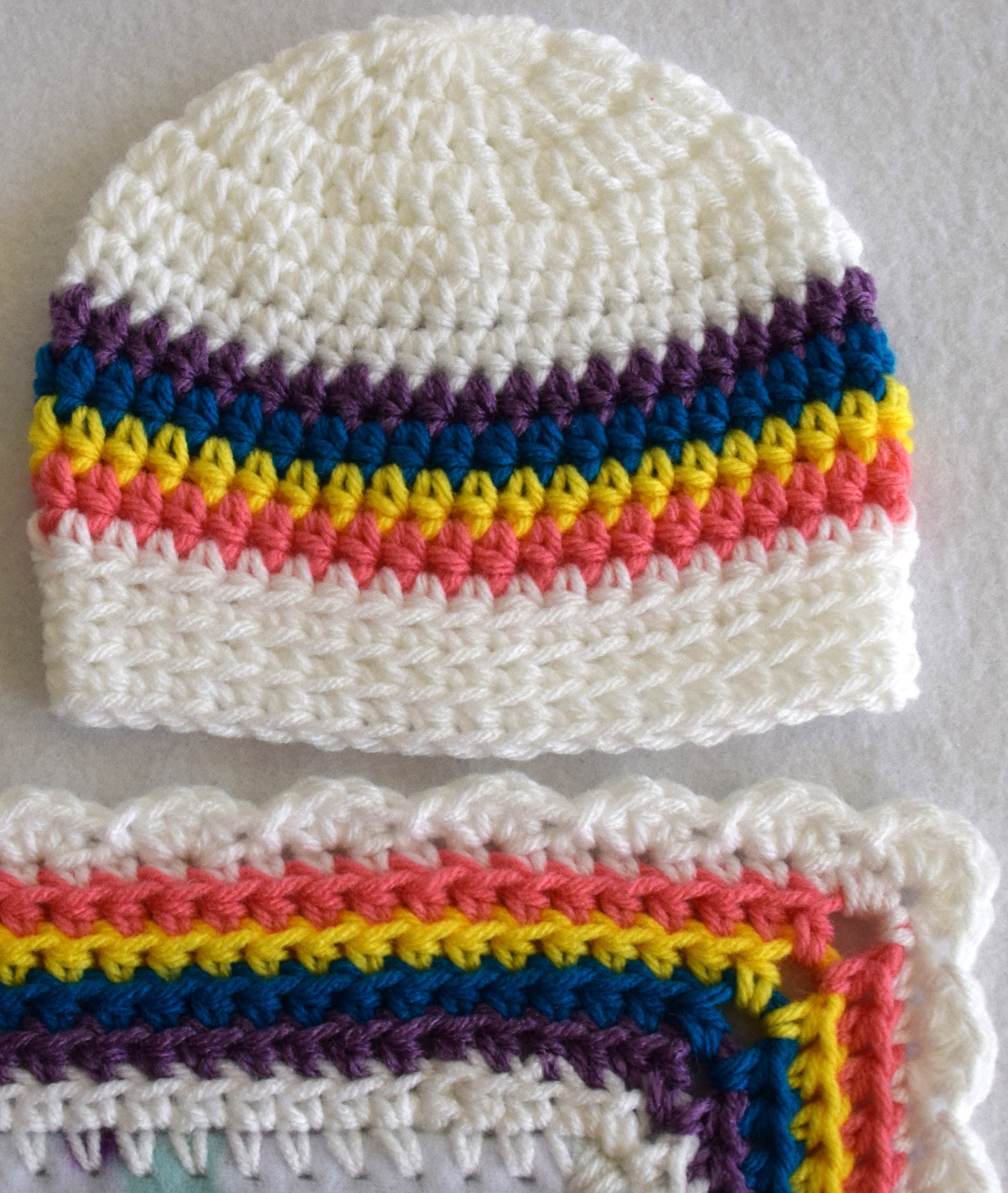 Handmade Rainbow Baby Blanket, Baby Shower Gift Set, Rainbow Themed ...