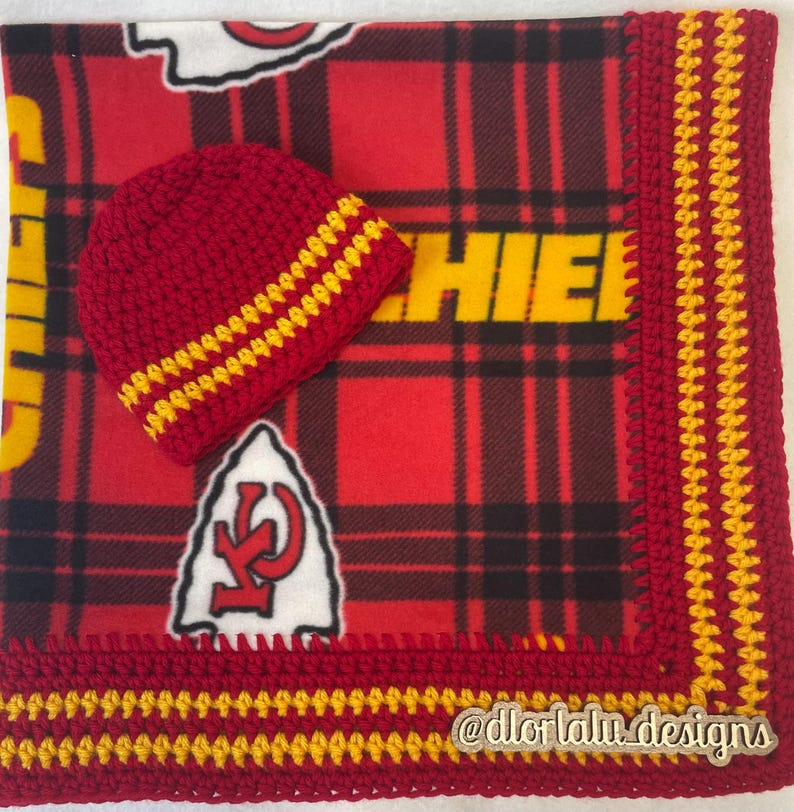 Kansas City Chiefs Baby Blanket, Football Baby Shower Gift, Chiefs ...