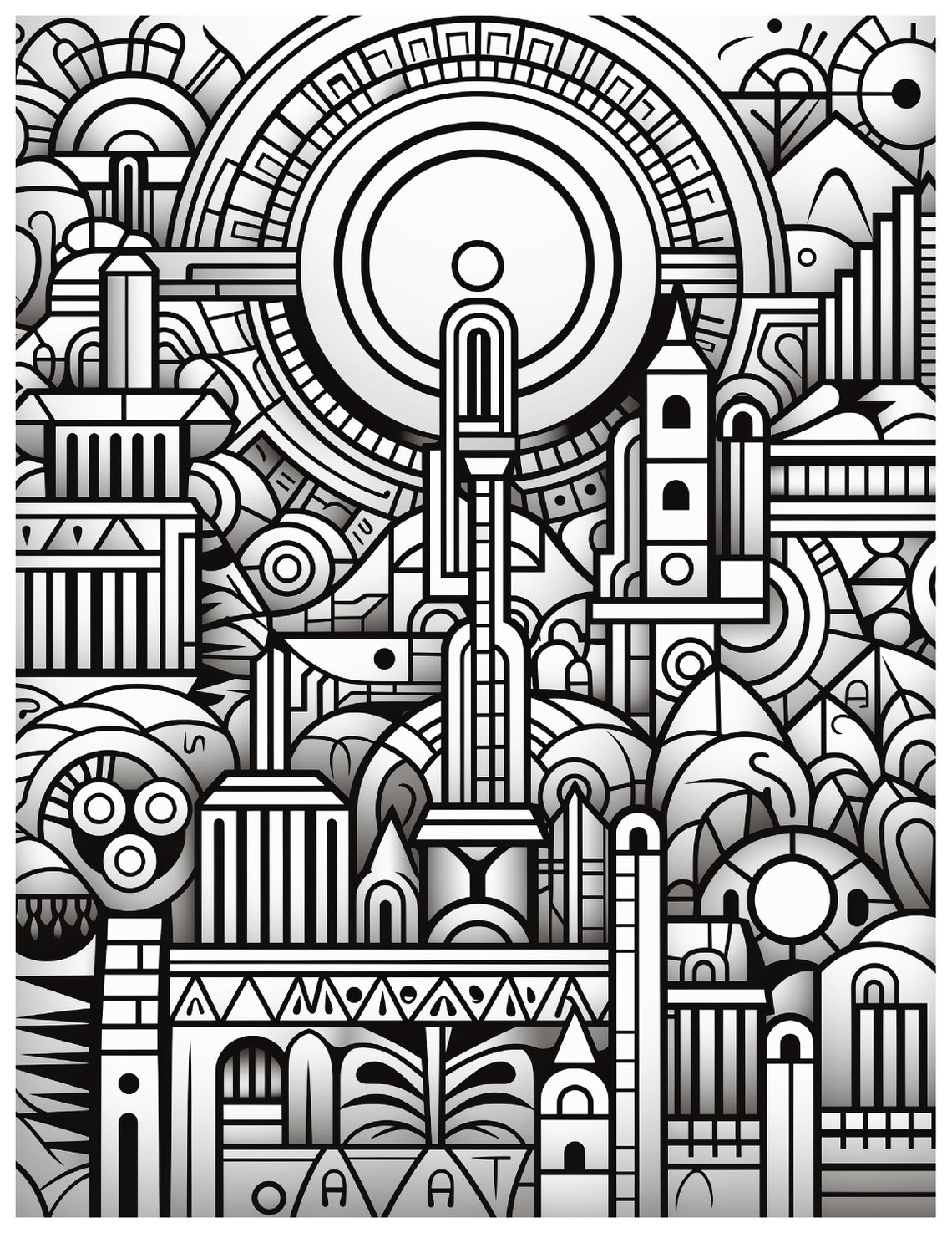City Murals Coloring Pages - Etsy
