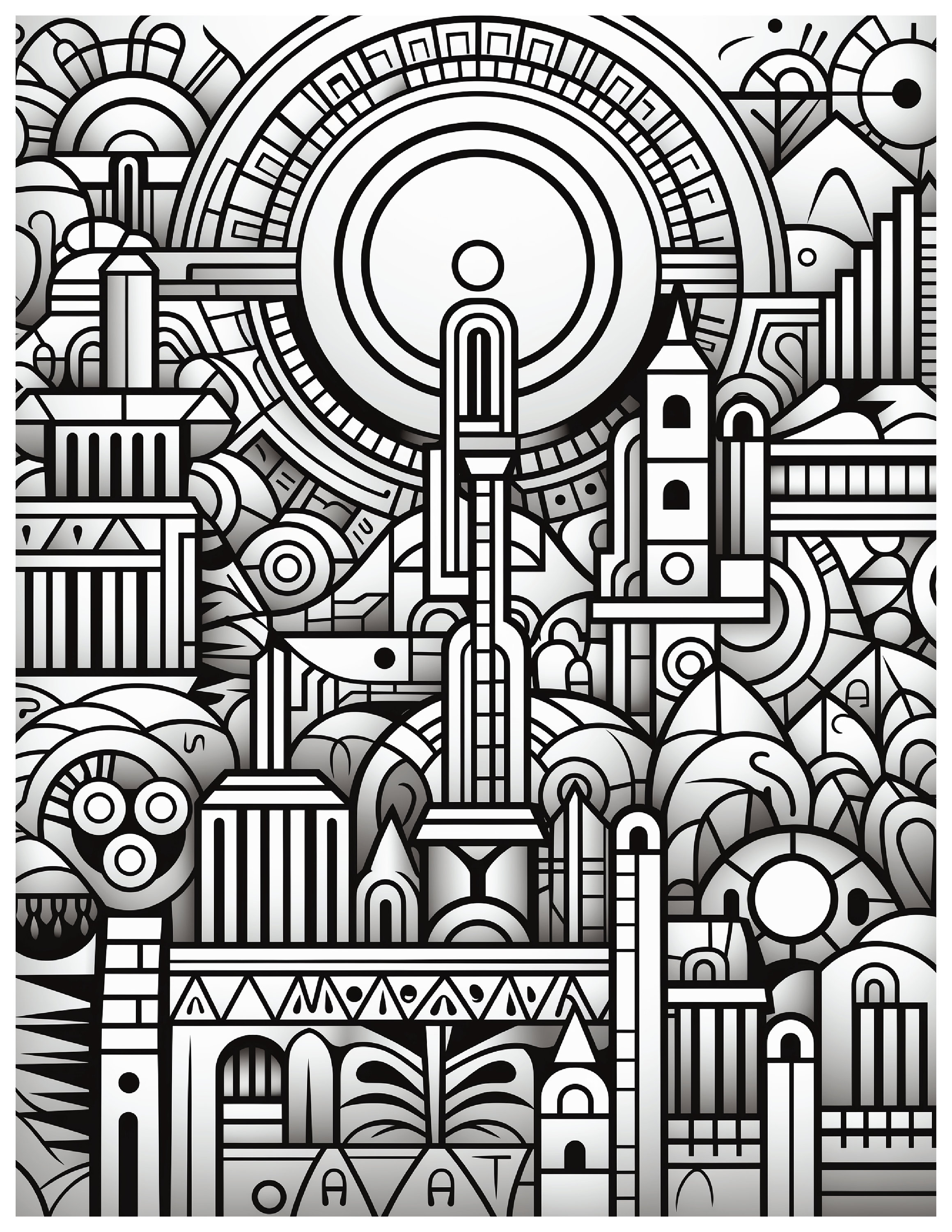 City Murals Coloring Pages - Etsy