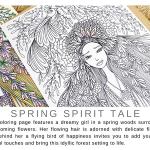 Mavka Printable Fairy Girl Coloring Page for Adult Spring - Etsy