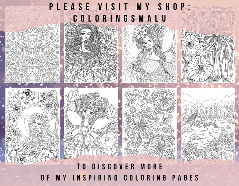 Mavka Printable Fairy Girl Coloring Page for Adult Spring - Etsy