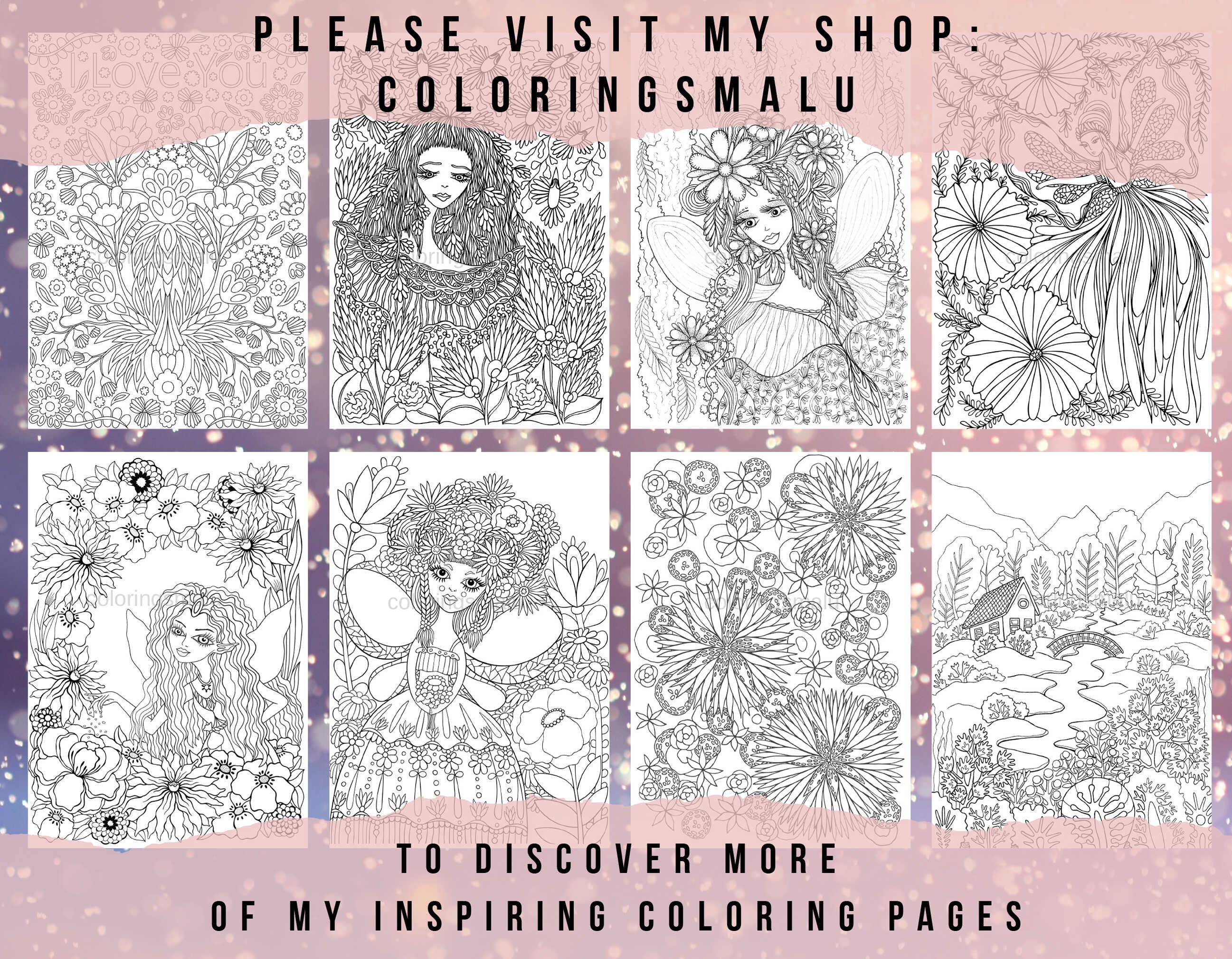 Mavka Printable Fairy Girl Coloring Page for Adult Spring - Etsy