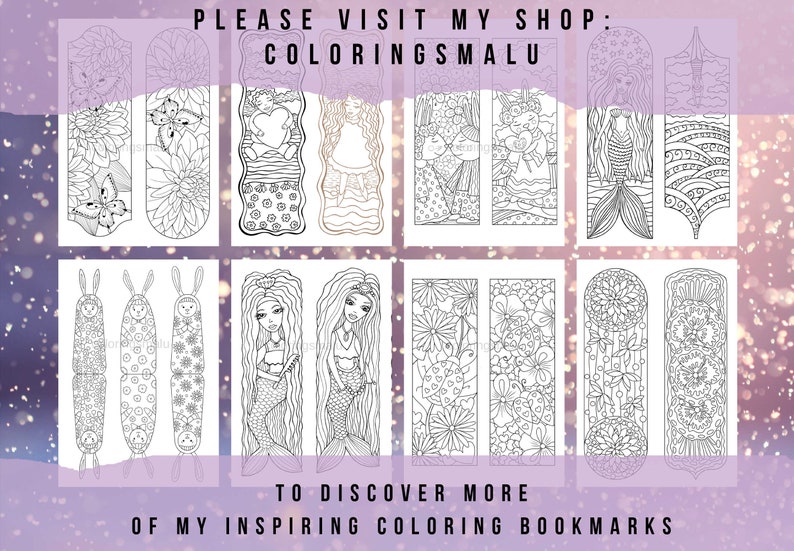 Grayscale Floral Coloring Bookmarks Printable, Cute Coloring Page for ...