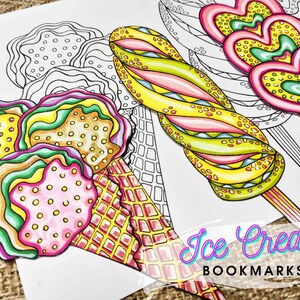Sweet Ice Cream Printable Coloring Page for Kids and Adults - Etsy