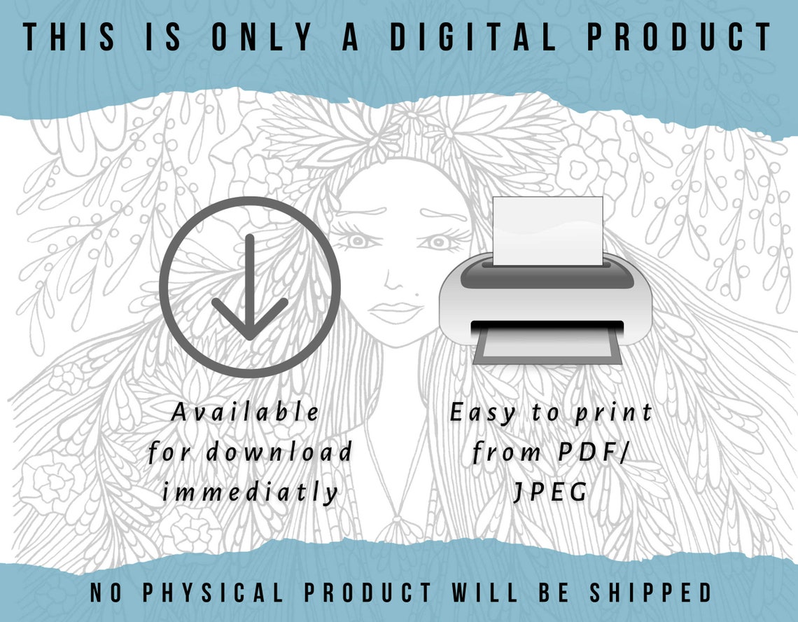 Mavka Printable Fairy Girl Coloring Page for Adult Spring - Etsy