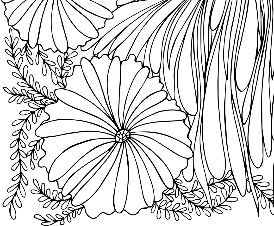 Fairy Coloring Page for Adults Printable Flower Fairy - Etsy