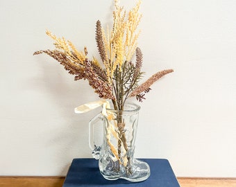 Clear Glass Boot Vase - Etsy