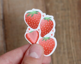 Strawberry Sticker Life is Sweet Waterproof Sticker - Etsy