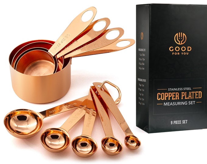 Vintage Copper and Brass Measuring Cups Set of 4, Antique Copper ...