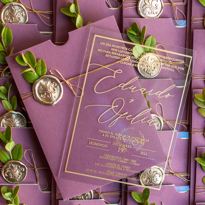 Acrylic Invitation - Etsy