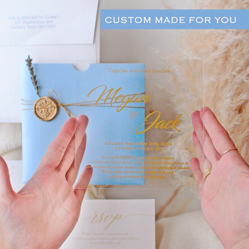 Clear Wedding Invitation - Etsy