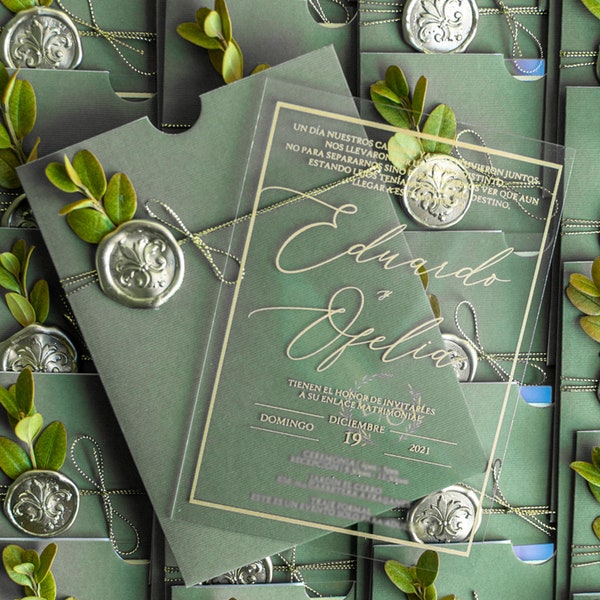 Acrylic Invitation - Etsy